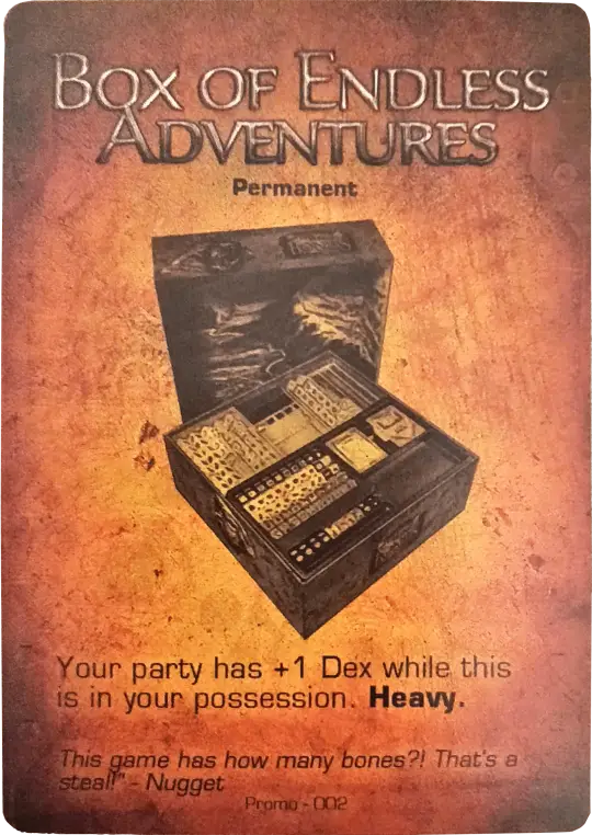 Too Many Bones Box of Endless Adventures Promo Card | ♡ Diverum.es